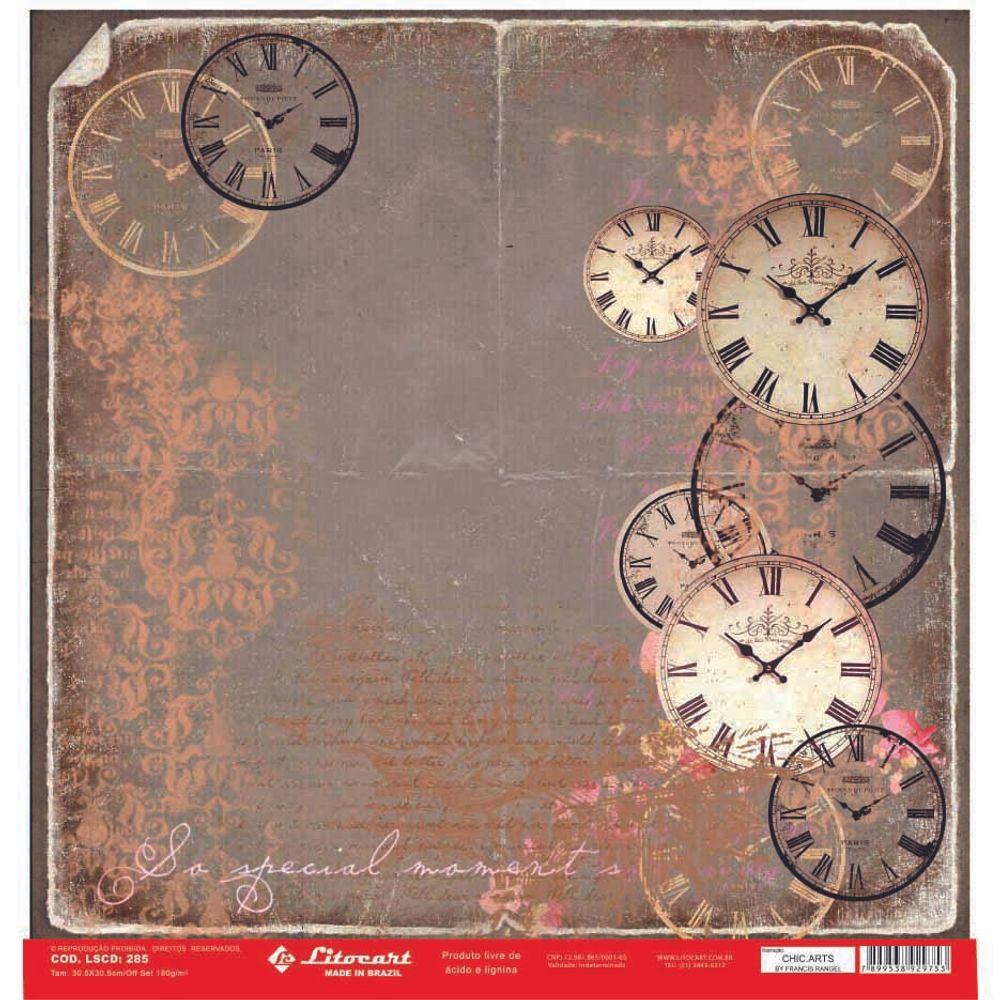 Papel Scrapbook Duplo 30,5 X 30,5 Lscd - 285 Litocart - lojametallica