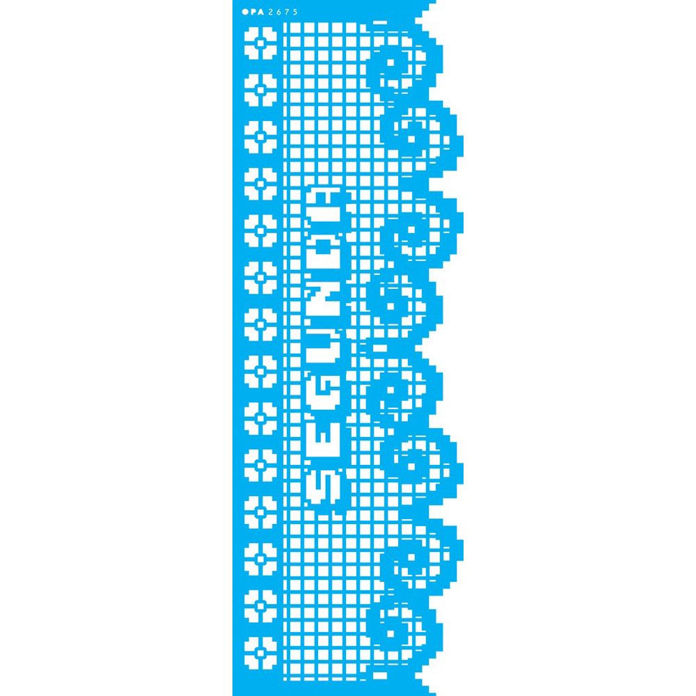 Stencil 10 x 30 Negativo Renda Semana II Cod. 2675 - lojametallica