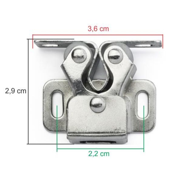 Fecho Rolete Duplo - lojametallica