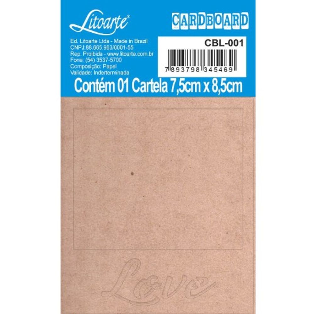 Aplique Cardboard CBL - 001 Litoarte - lojametallica