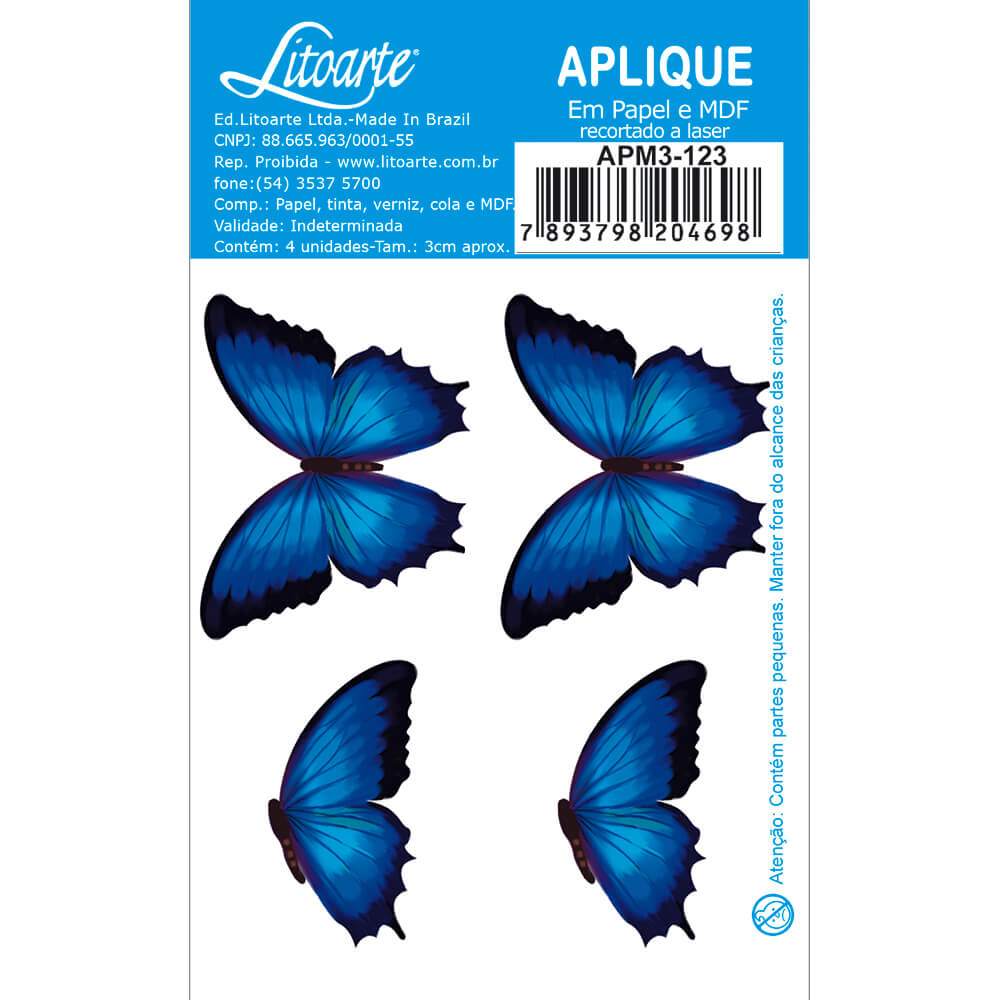 Aplique MDF 3 X 4 APM3 - 123 Litoarte - lojametallica