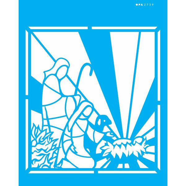 Stencil 20 X 25 Vitral Manjedoura Cod 2739 - lojametallica