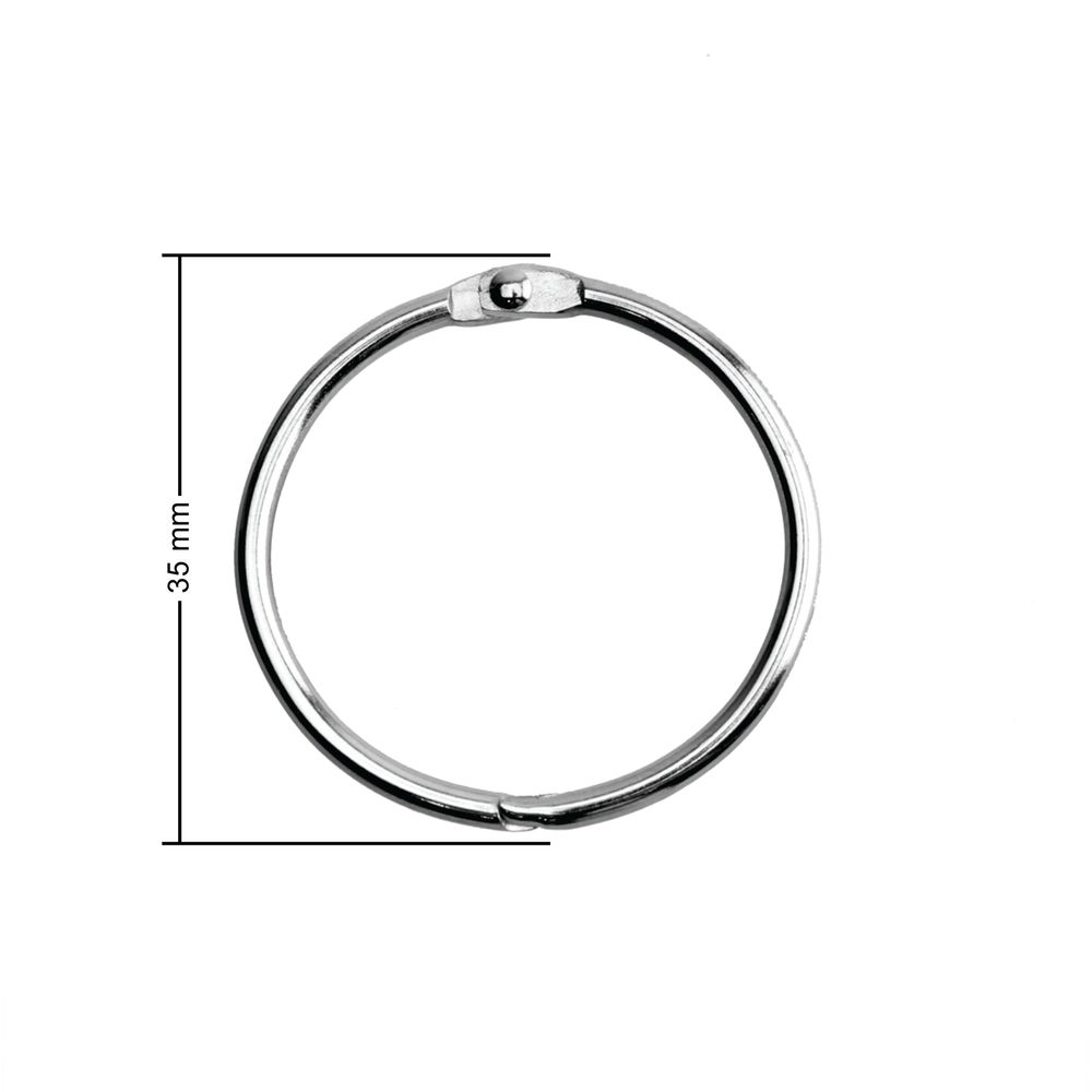 Argola Chaveiro Articulada 35MM Niquelada - lojametallica