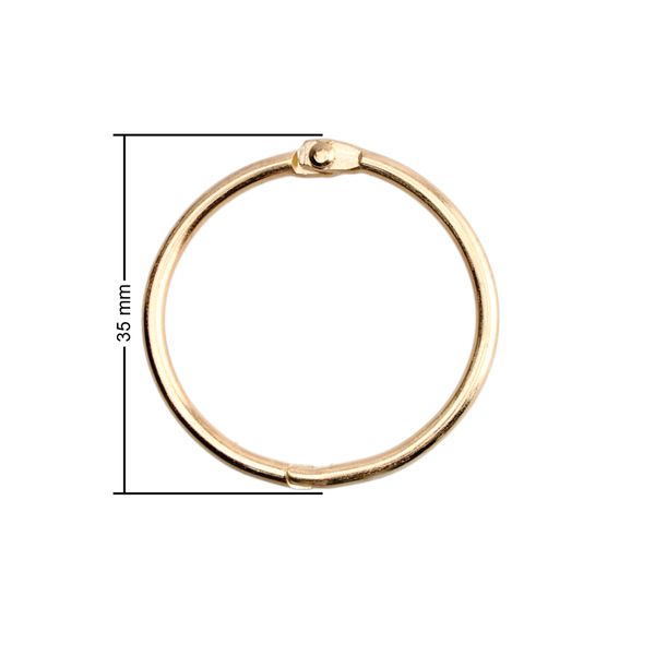 Argola Chaveiro Articulada 35MM Dourada - lojametallica