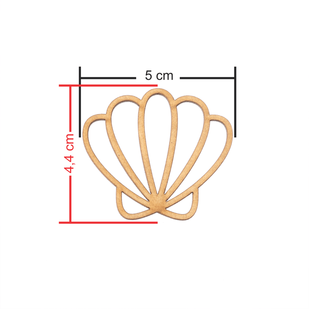 Aplique Concha Ariel Peq C/ 2 Peças - lojametallica