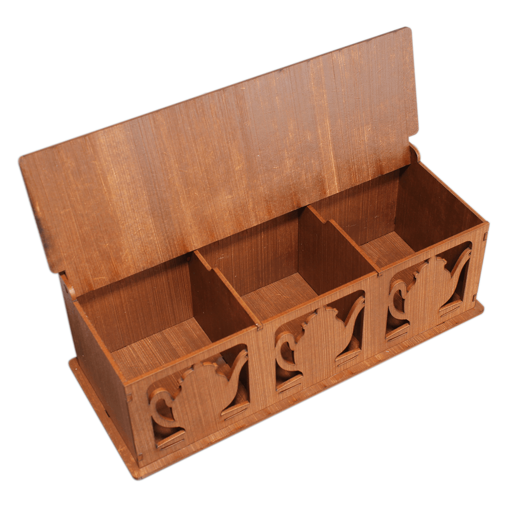 Caixa Bule 3 Divisões Marrom - lojametallica