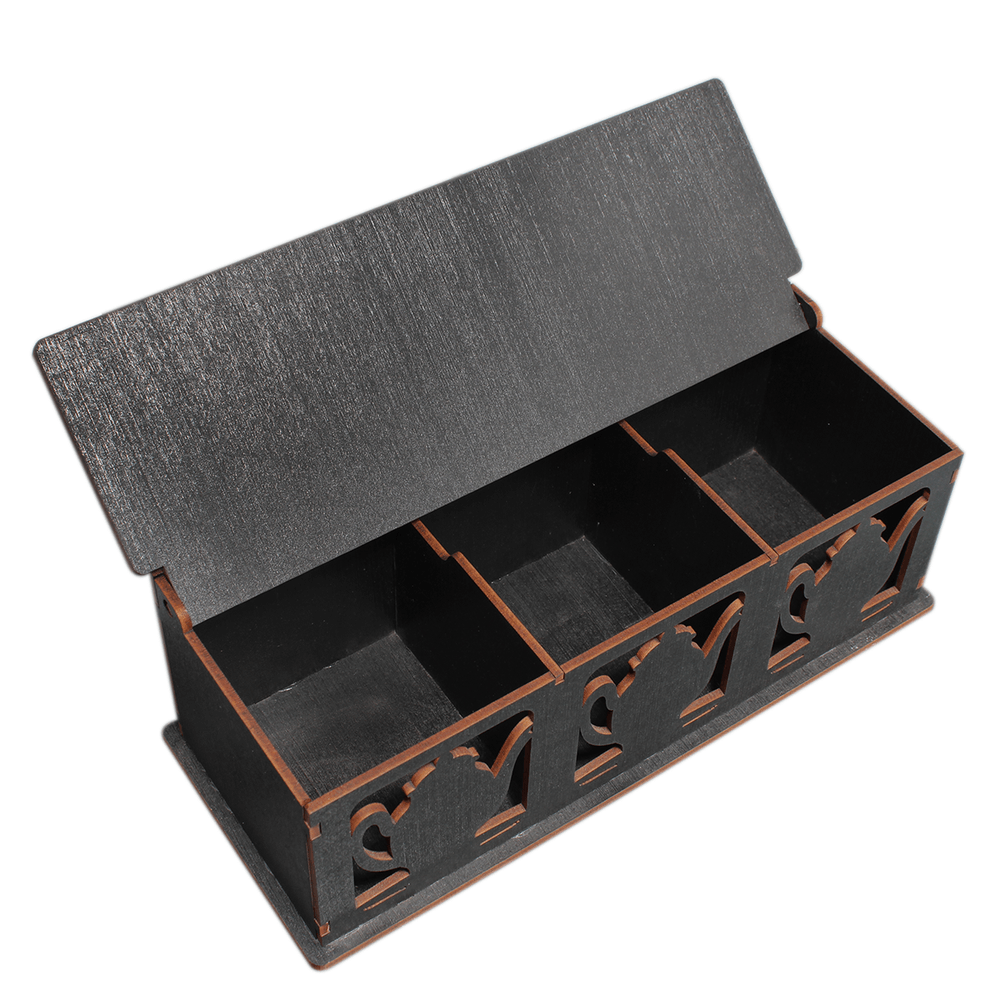 Caixa Bule 3 Divisões Preta - lojametallica